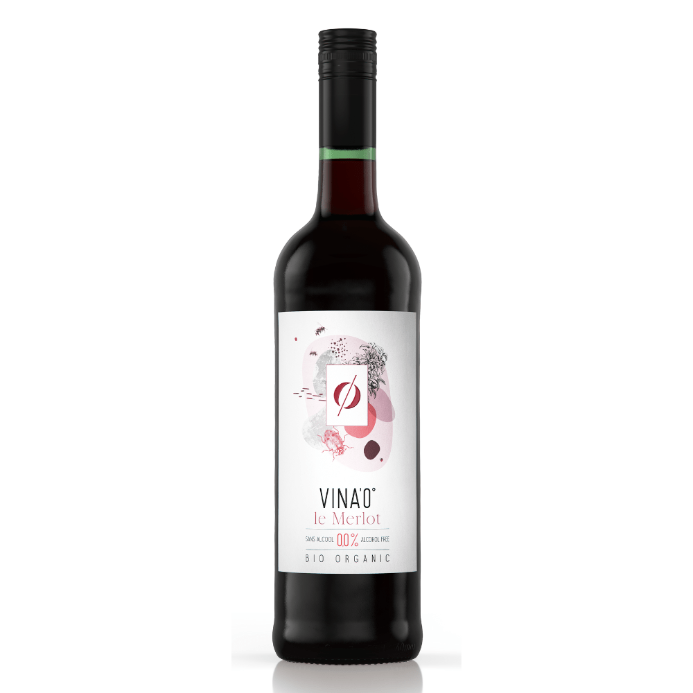 VINA’0° Le Merlot Alcohol-Free Organic Red Wine 750mL | Craftzero